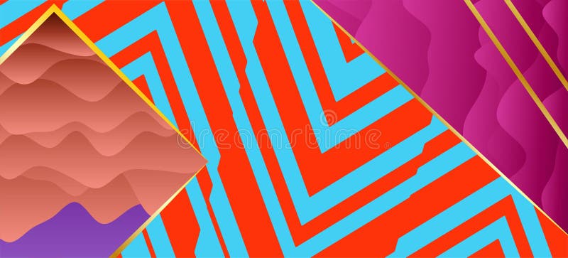 Abstract Collage with Stripes Background Texture and Colorful ...