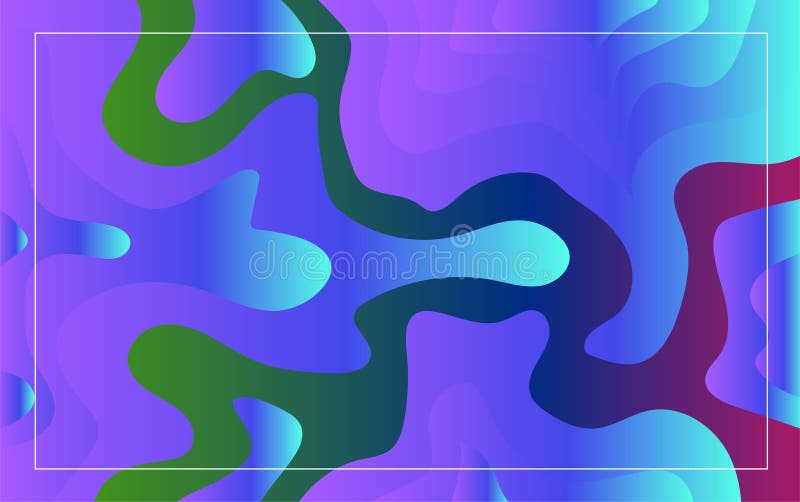 Abstract Background with Gradient Colored Curvy Blob Shapes. Stock ...