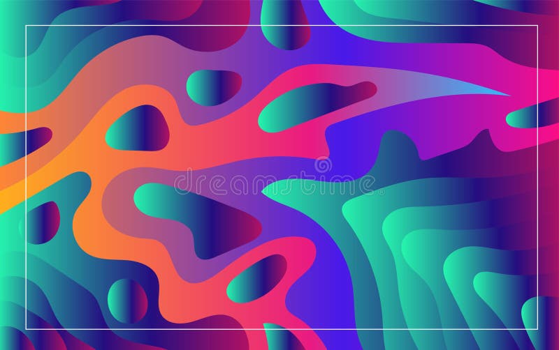 Abstract Background with Gradient Colored Curvy Blob Shapes. Stock ...