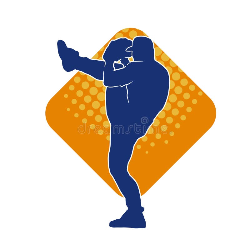Silhouette of Male Baseball Pitcher in Action Pose. Stock Vector ...