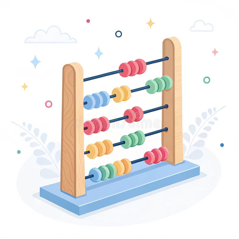 3D Abacus Icon for Math and Education Stock Illustration - Illustration of education, tool ...