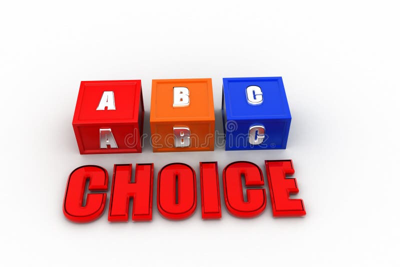 3d man what is your choice stock illustration. Illustration of idea ...