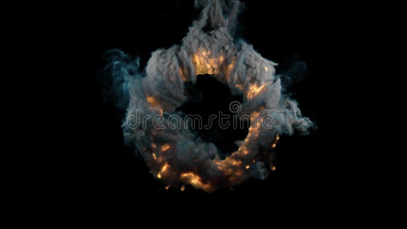 3D Abstract Animation Beautiful Effect of Isolated Explosion Fire and ...