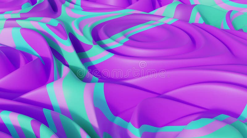 3D Abstract Animation Color Wavy Background. Multicolor Liquid Pattern ...