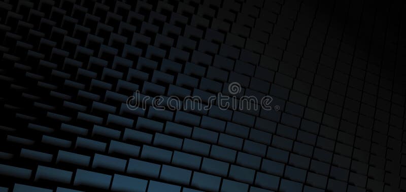 3D Abstract Artwork with Dark Blue and Black Rectangular Blocks in ...