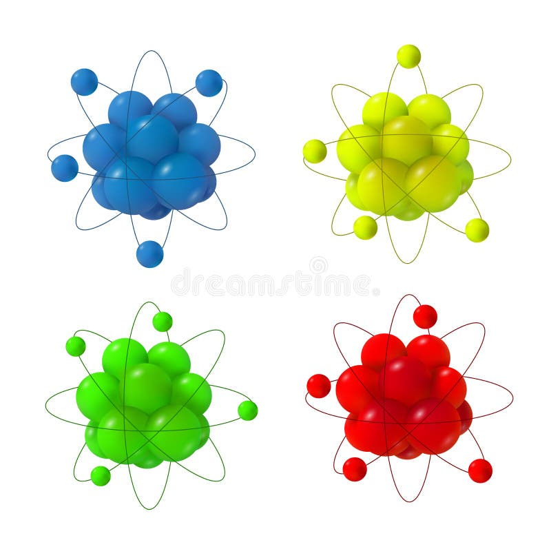 3d Abstract Atom Structure. Stock Vector - Illustration of atomic ...