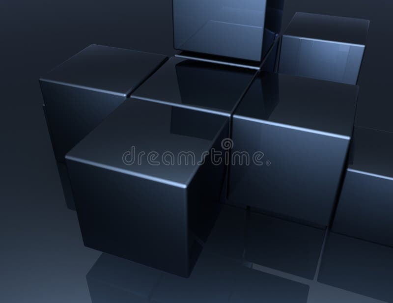 3D Abstract Background Blocks. 3d Illustration Stock Illustration ...