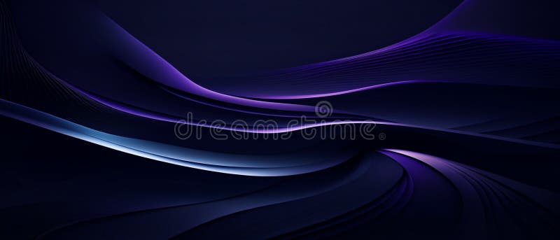 3D Abstract Background. Blue Curve Light and Purple Wave Concept Stock ...
