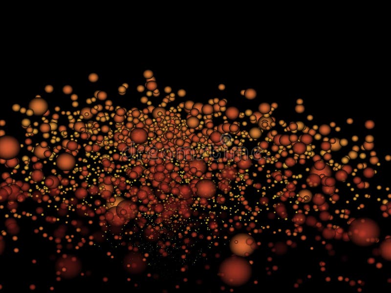 3D Abstract Background with Bubble Like Particles Stock Illustration ...