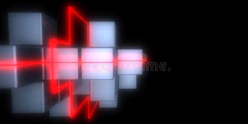 3D Abstract Background Cubes. 3d Illustration Stock Illustration ...