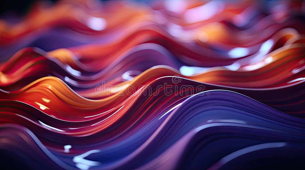 3D Abstract Background with Fluid Wavy Structures Convey Stock ...