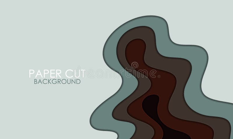 3D Abstract Background with Light Beige Paper Cut Shapes. Vector Design ...