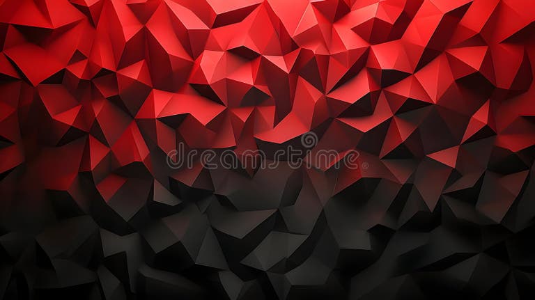 3D Abstract Background Red and Black Triangles Illustration Stock Illustration - Illustration of ...