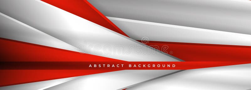 3D Abstract Background with Red and White Diagonal Geometric Objects ...