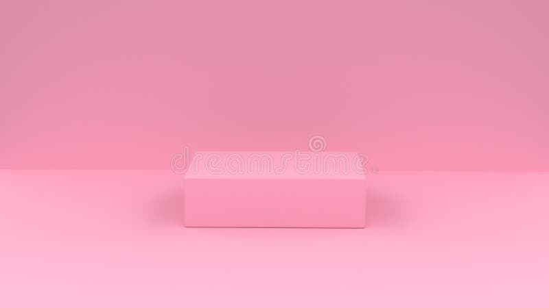 3d Abstract Background Render. Pink Platform for Product Display ...