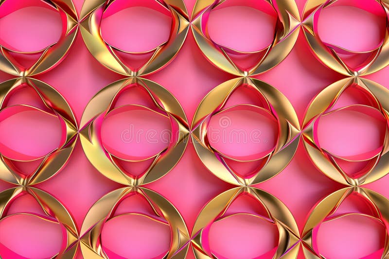 3D Abstract Background with Seamless Patterns and Wallpapers in Pink ...