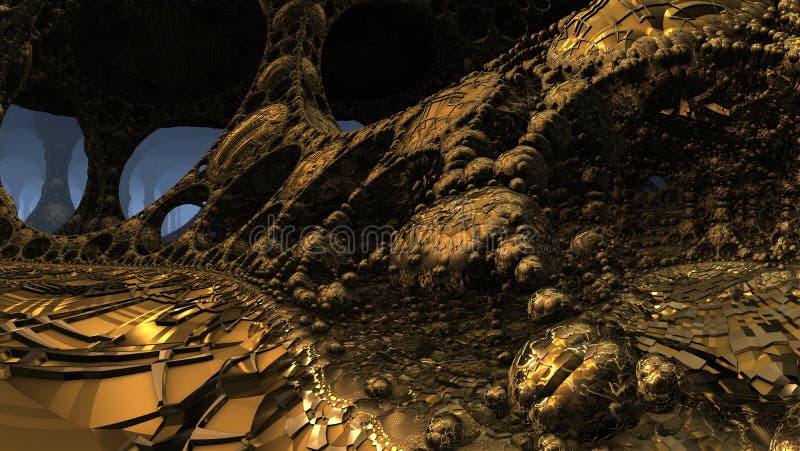 3D Abstract Background from Strange Shapes Stock Illustration ...