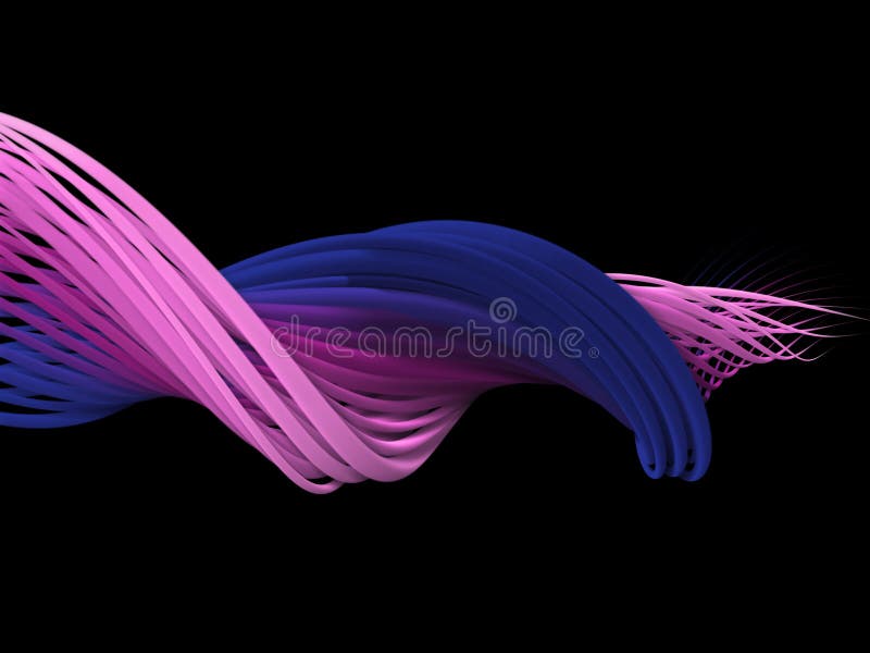3D Abstract Background With Twisted Strands Design Stock Illustration ...
