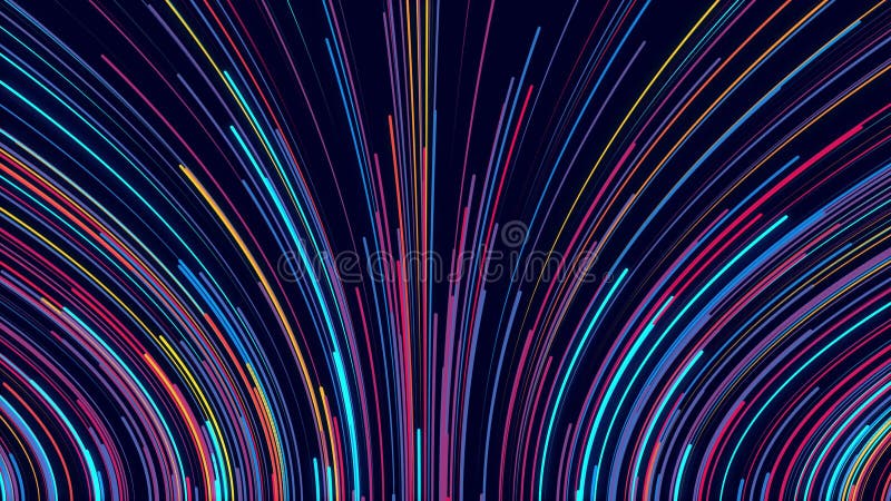 3d Abstract Bg with Glow Particles Form Multicolored Lines, Lines ...