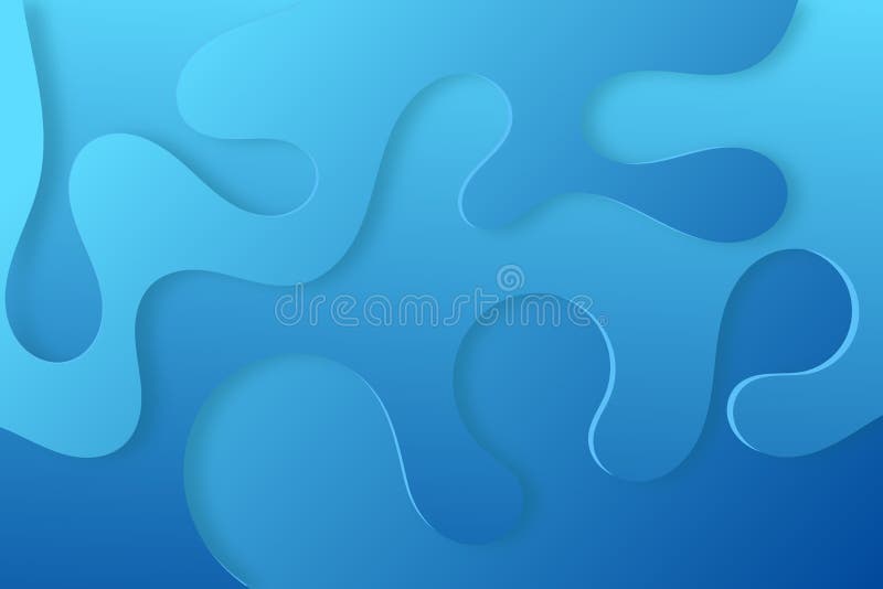 Abstract Blue Gradient Background , Paper Cut Shapes. Vector Design ...