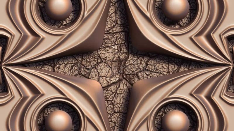 3d Abstract Brown Background Animation Seamless Pattern. Stock Footage ...