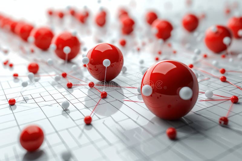 3D Abstract Business Diagram. Networking Technology Concept Stock ...