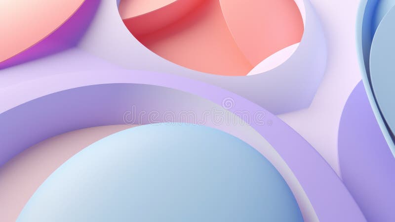 3D Abstract Circle Background, Combination of Harmonious Shapes in ...