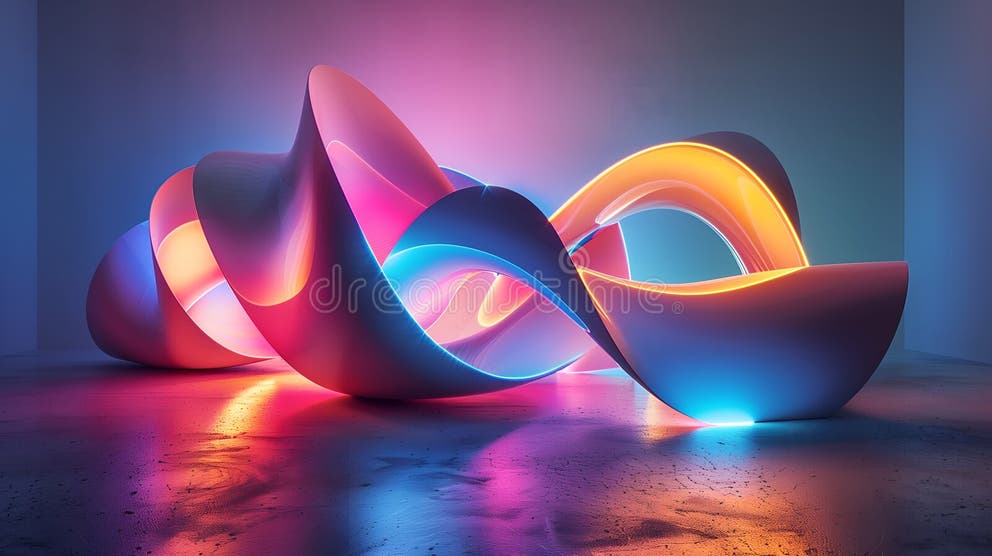 Background with 3d Abstract Glow Shape Stock Photo - Image of shape ...