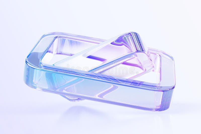 3d Abstract Composition of Glass Square Frames with Motion Effect ...