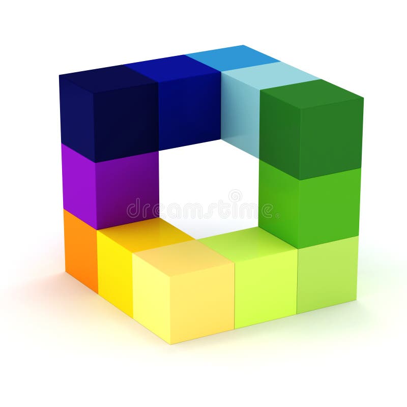 3d abstract cube design stock illustration. Illustration of composition ...