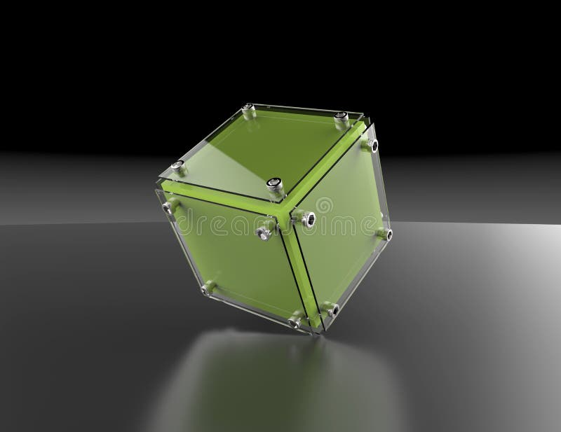 3d abstract cube stock illustration. Illustration of polygonal - 45486413