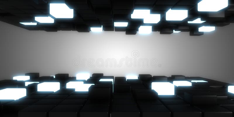 3d Abstract Cubes Background. 3d Illustration Stock Illustration ...