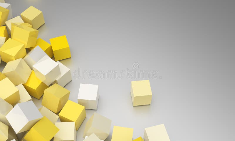 3d Abstract Cubes Boxes Background - 3d Rendering Stock Illustration ...