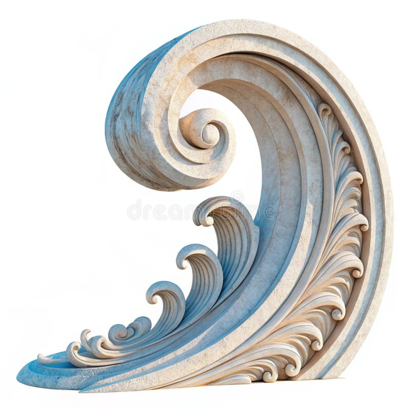 3D Abstract Curl Illustration 1 Isolated on Transparent Background ...