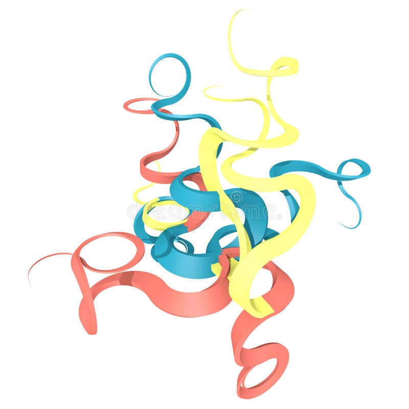 3d abstract curved shapes stock illustration. Illustration of three ...