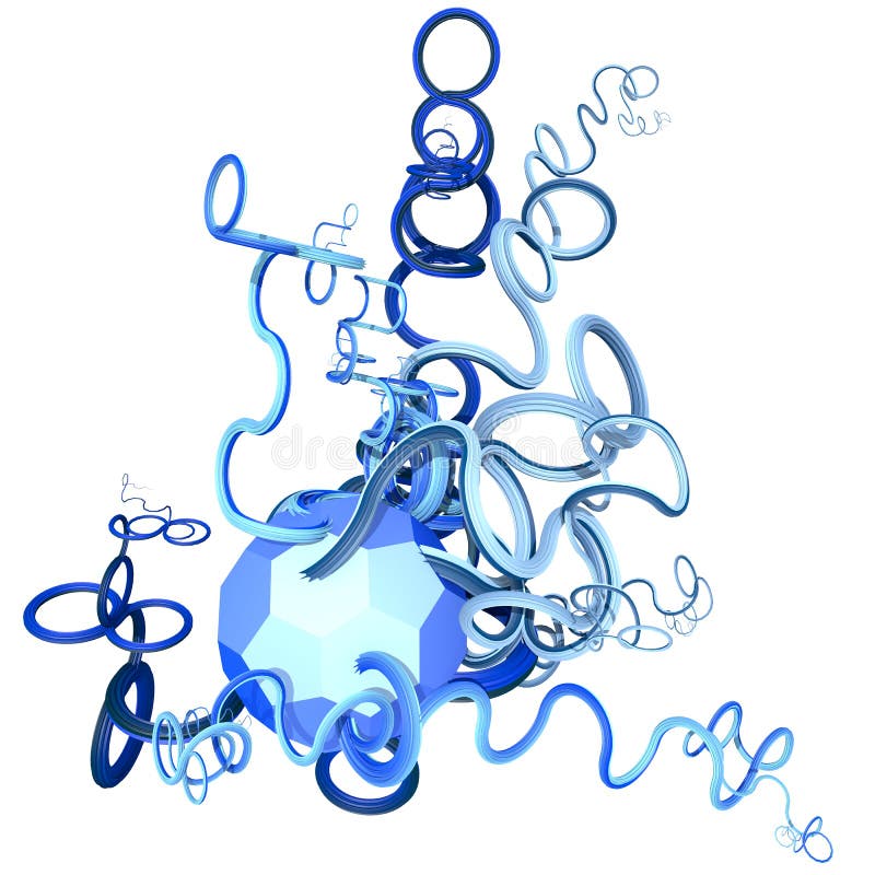 3d abstract curved shapes stock illustration. Illustration of shape ...