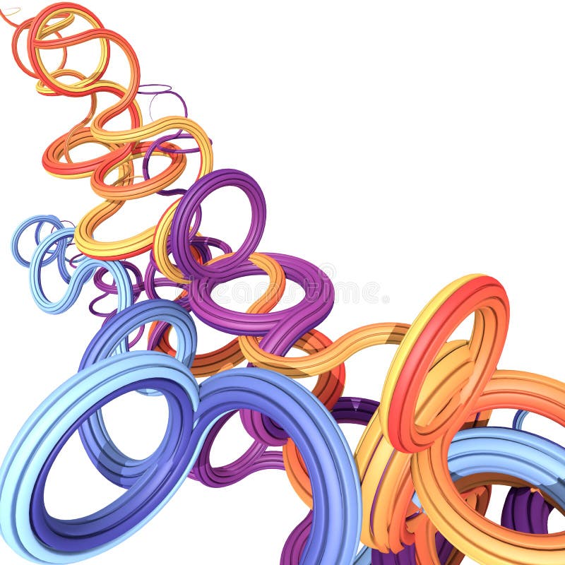 3d abstract curved shapes stock illustration. Illustration of scroll ...
