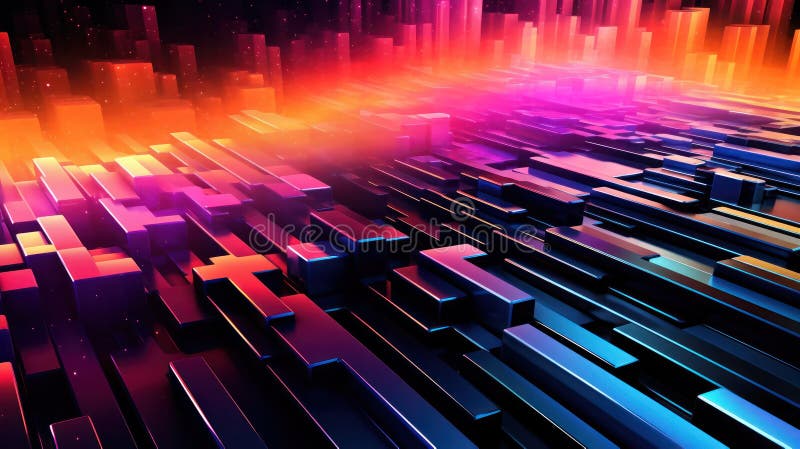 3d Abstract Data Visualization Background Stock Illustration Illustration Of Pattern