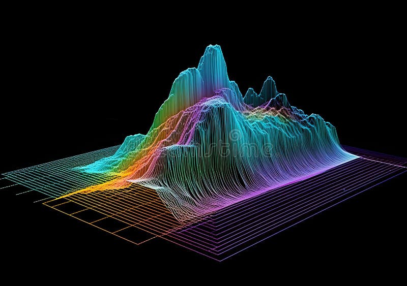 3d Abstract Data Visualization Background Stock Illustration Illustration Of Powerpoint