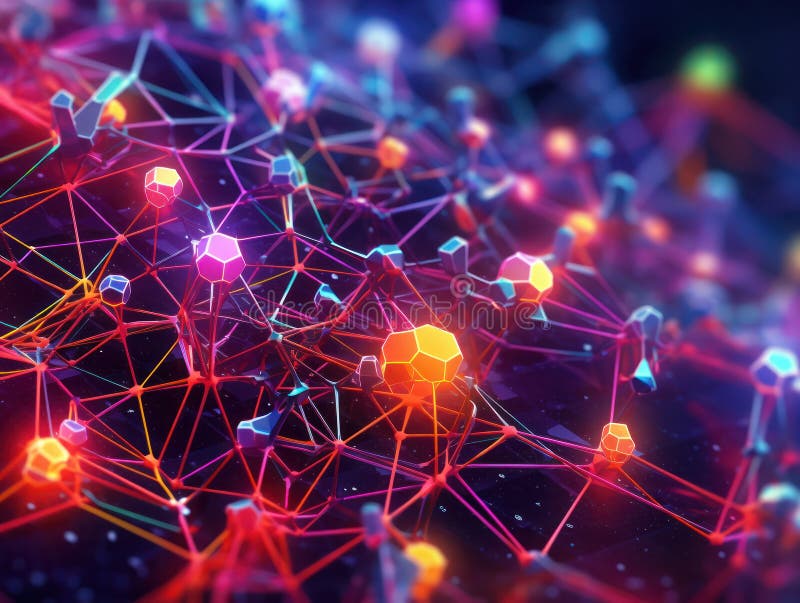 3d Abstract Data Visualization Background Stock Illustration