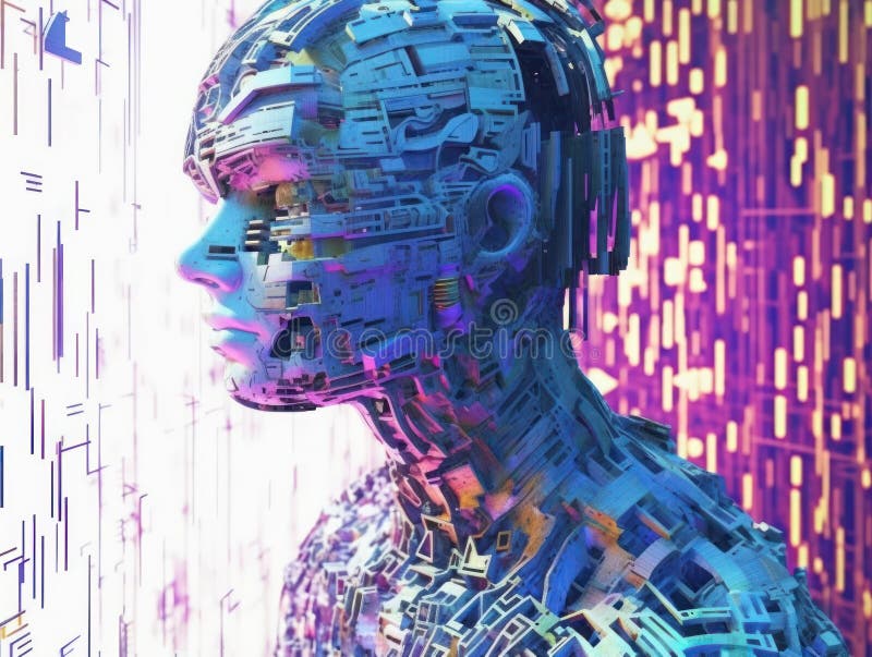 3d Abstract Data Visualization Background Stock Illustration