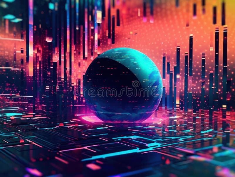 3d Abstract Data Visualization Background Stock Illustration Illustration Of Data