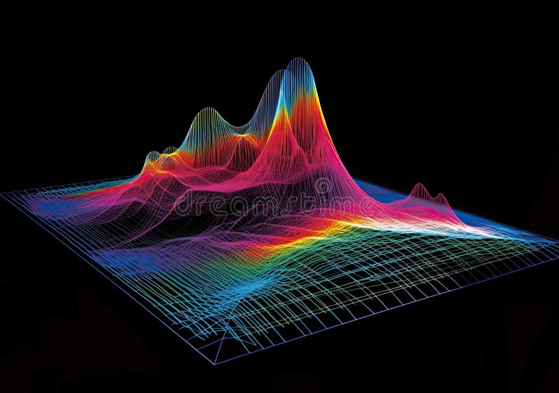 3d Abstract Data Visualization Background Stock Illustration