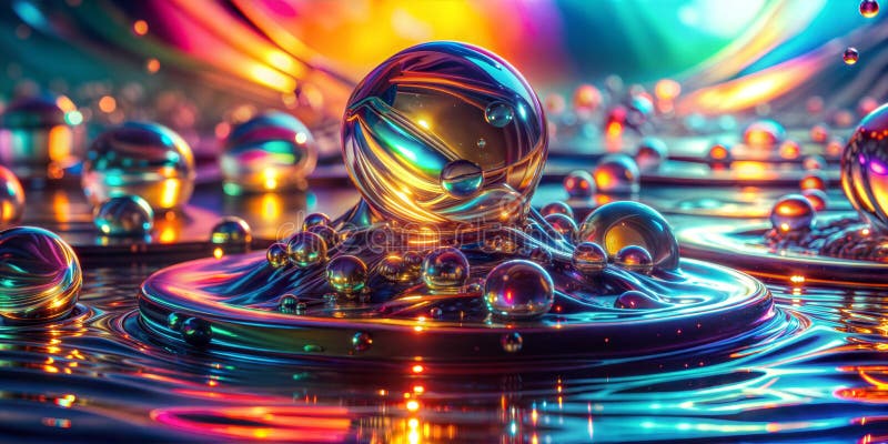 3D Abstract Design Featuring Glass, Plastic, and Fluid Water Elements ...