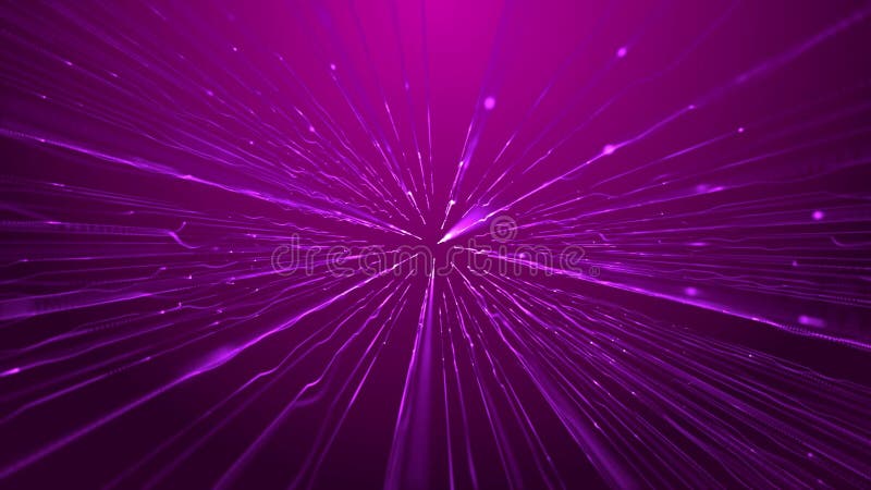 3D Abstract Digital Technology Animated Pink Light Particles on Pink ...
