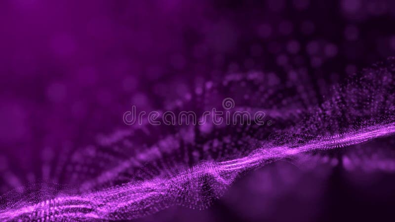 3D Abstract Digital Technology Animated Pink Light Particles on Pink ...