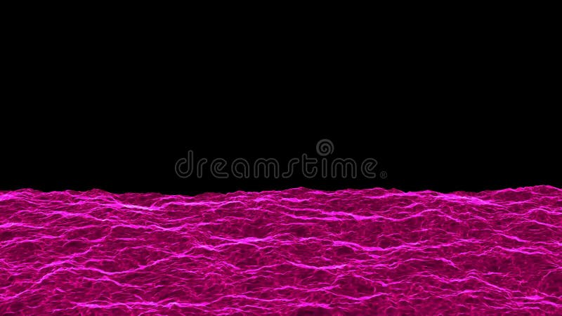 3D Abstract Digital Technology Realistic Animated Water Wave River Pink ...