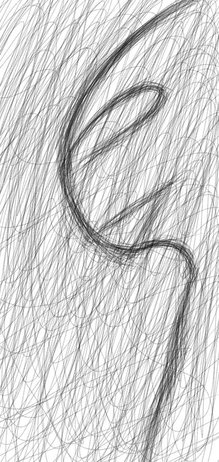 2D Abstract Drawing Illustration of Pencil Scribble Stock Image - Image ...