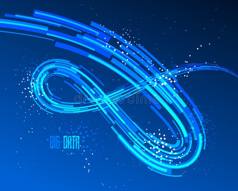 3D Abstract Dynamic Lines in Motion Vector Background, Technology or ...