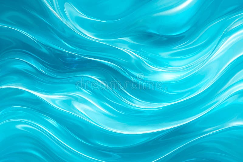 3d Abstract Dynamic Turquoise Liquid Fluid Flowing Wave Background with ...